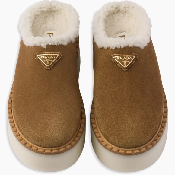 Prada | Shoes | Copy Prada Suede Mules In Cannella Color Size 366 ...